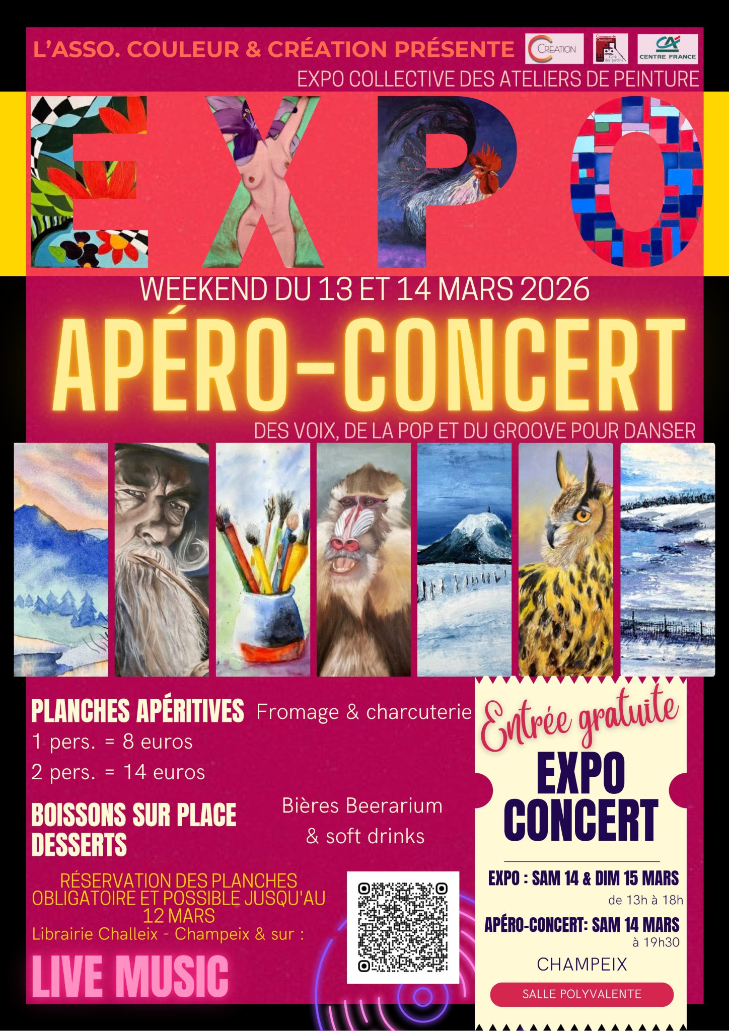 🎨🎶 Expo & Apéro-Concert à Champeix – Champeix